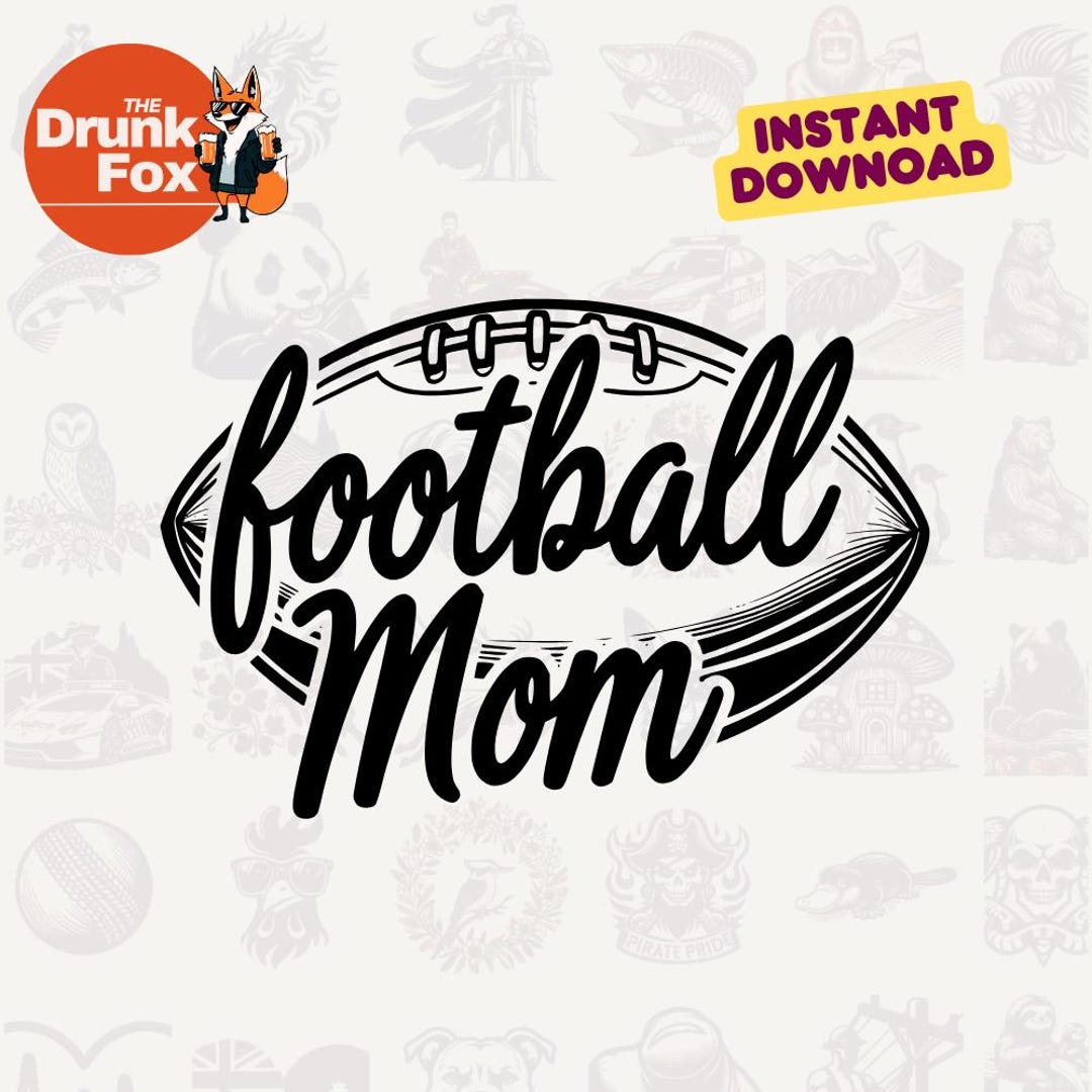 Football Mom Script SVG With Kicking NRL Ball – Sporty T-shirt Design ...