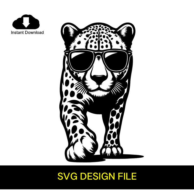 Cheetah Face Wearing Sunglasses, Funny Cheetah Laser Cutting, Cheetah ...