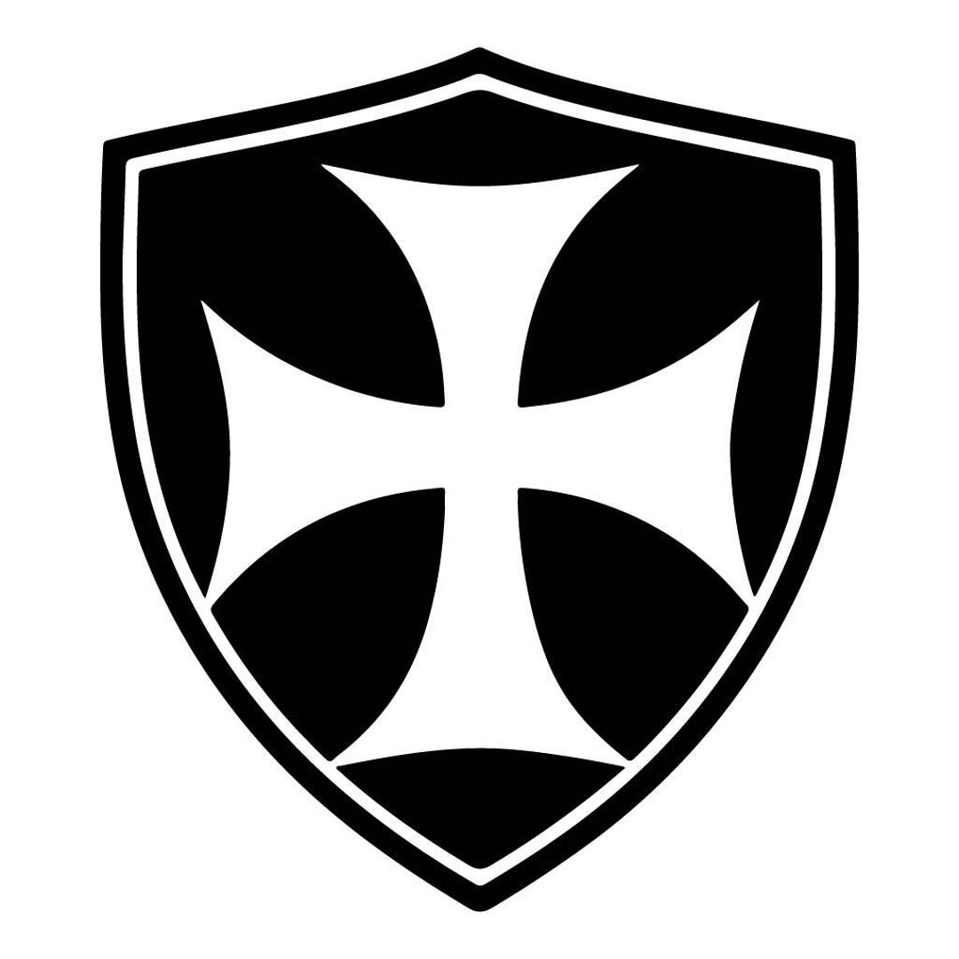 Crusaders Cross Shield SVG 3 | Black & White Vector File for Laser ...