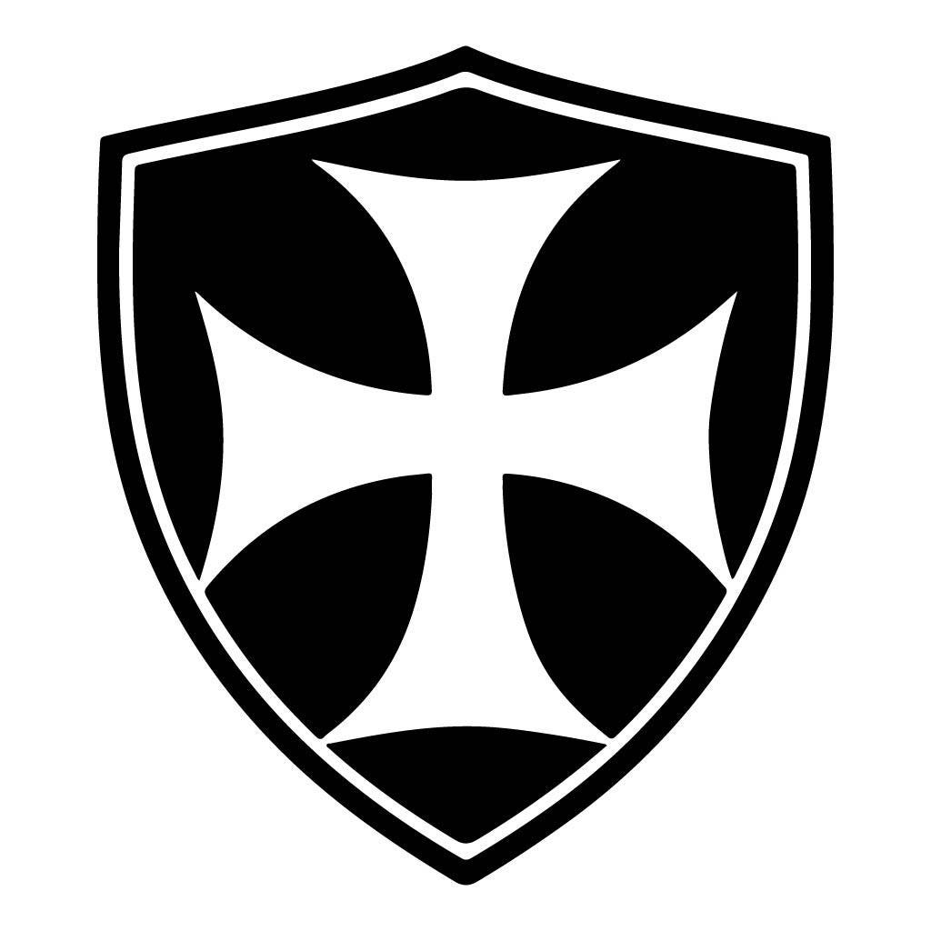 Crusaders Cross Shield SVG 3 | Black & White Vector File for Laser ...