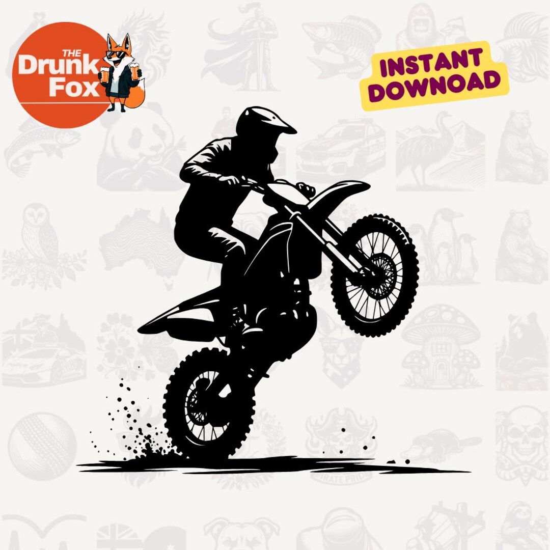 Superbike Wheelie Pose SVG – High-action Motorbike Clipart for Riders ...