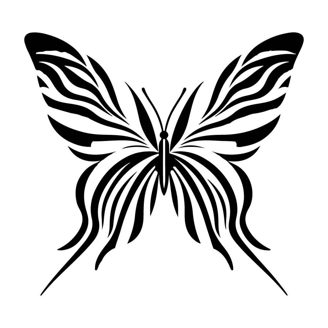 Zebra Swallowtail Butterfly Tattoo SVG 2 | Vector File for Laser ...