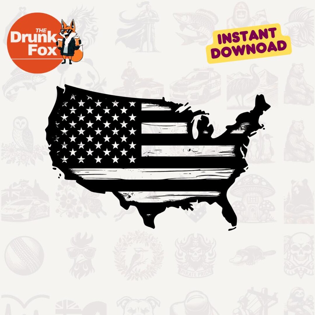 Rustic American Flag SVG With Worn Wood Texture – Patriotic USA Flag ...