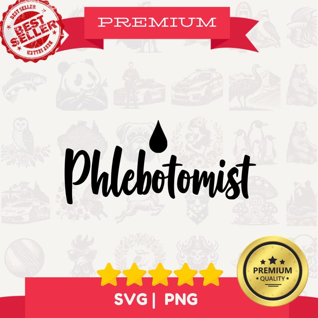 Phlebotomist Blood Drop SVG - Medical Logo Clipart - Etsy
