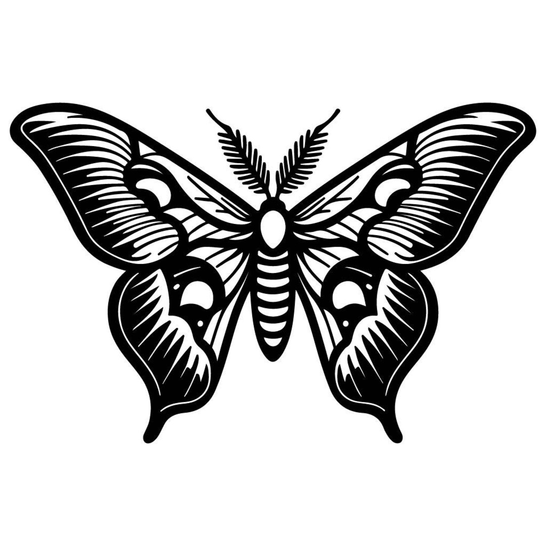Atlas Moth Butterfly SVG Butterfly Tattoo SVG 2 | Vector File for Laser ...