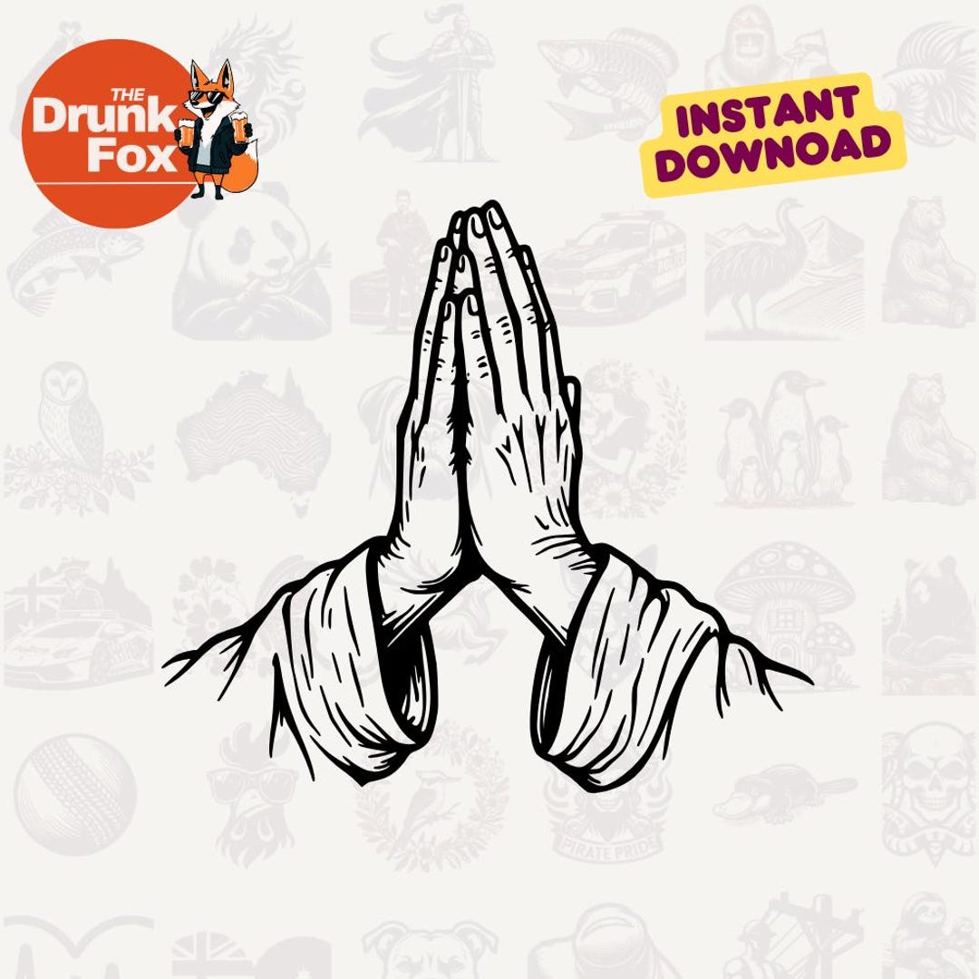 Bible and Praying Hands SVG – Spiritual Clipart for Cricut, Silhouette ...