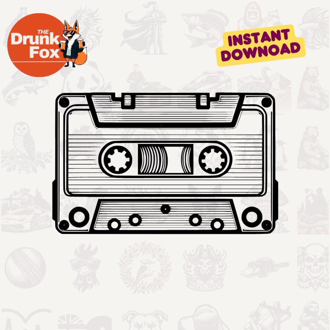 Old Cassette Tape SVG – 80s Mixtape Label Design for Music Fans - Etsy