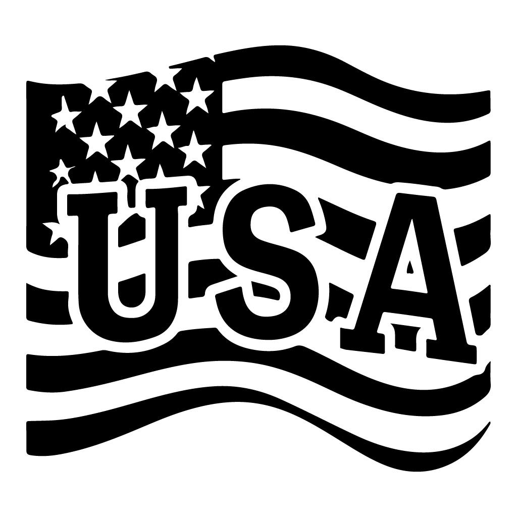 USA American Flag SVG - Background Black and White SVG Vector File for ...
