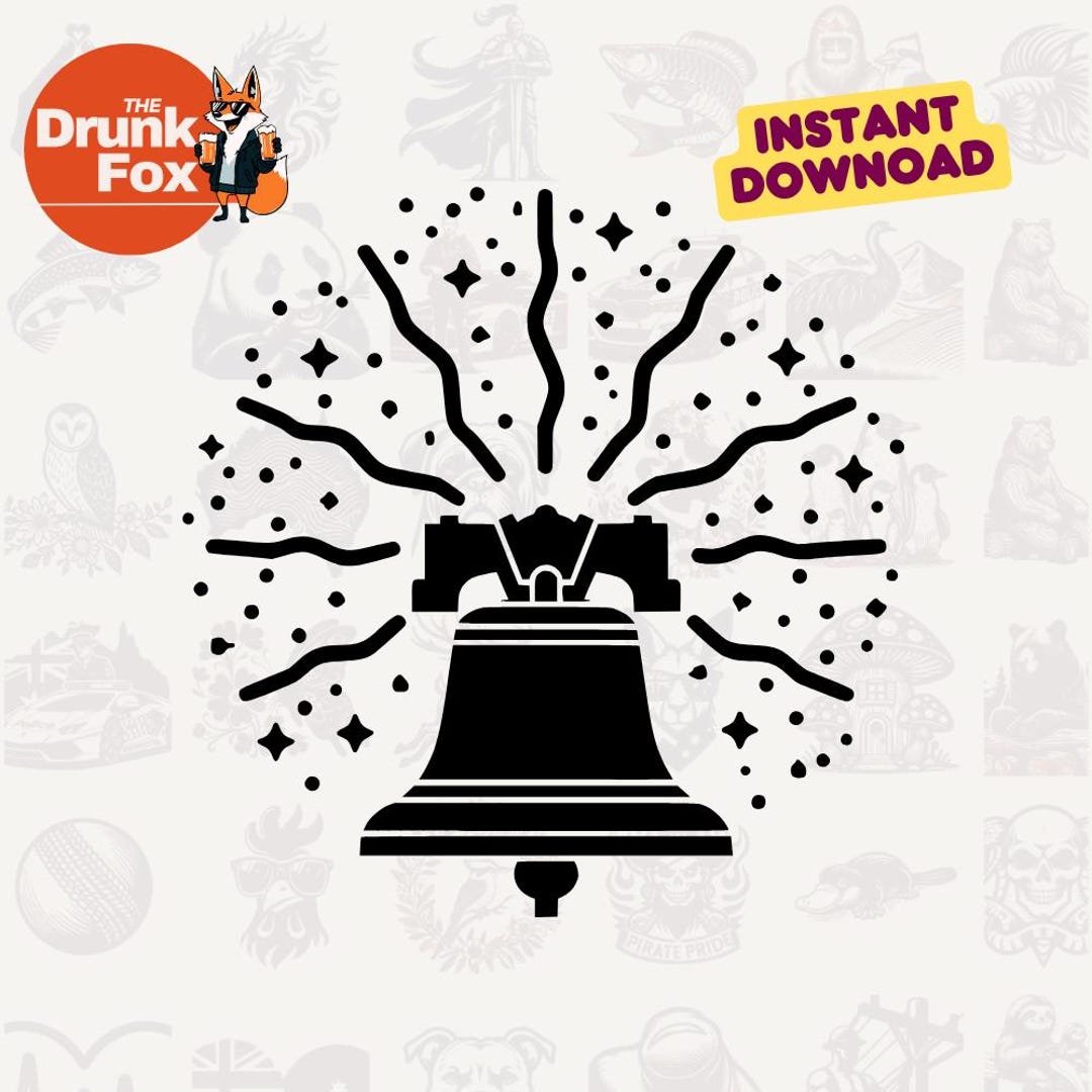 Liberty Bell With Fireworks SVG – Historical Patriotic USA Design for ...
