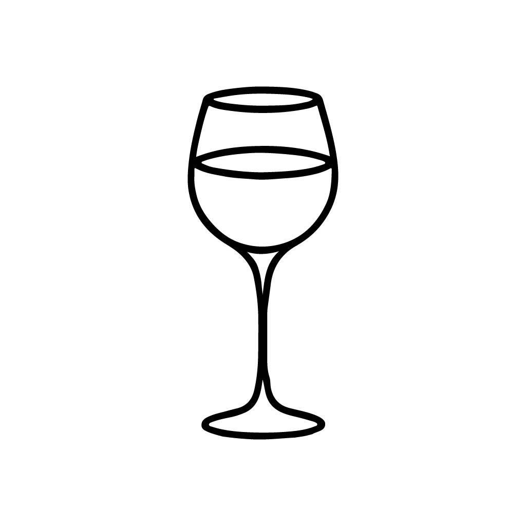 Wine Glass SVG Vector File for Laser Cutting 3 | Black & White Vector ...