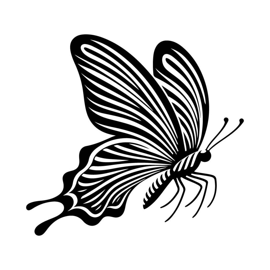Zebra Swallowtail Butterfly Tattoo SVG 1 | Vector File for Laser ...