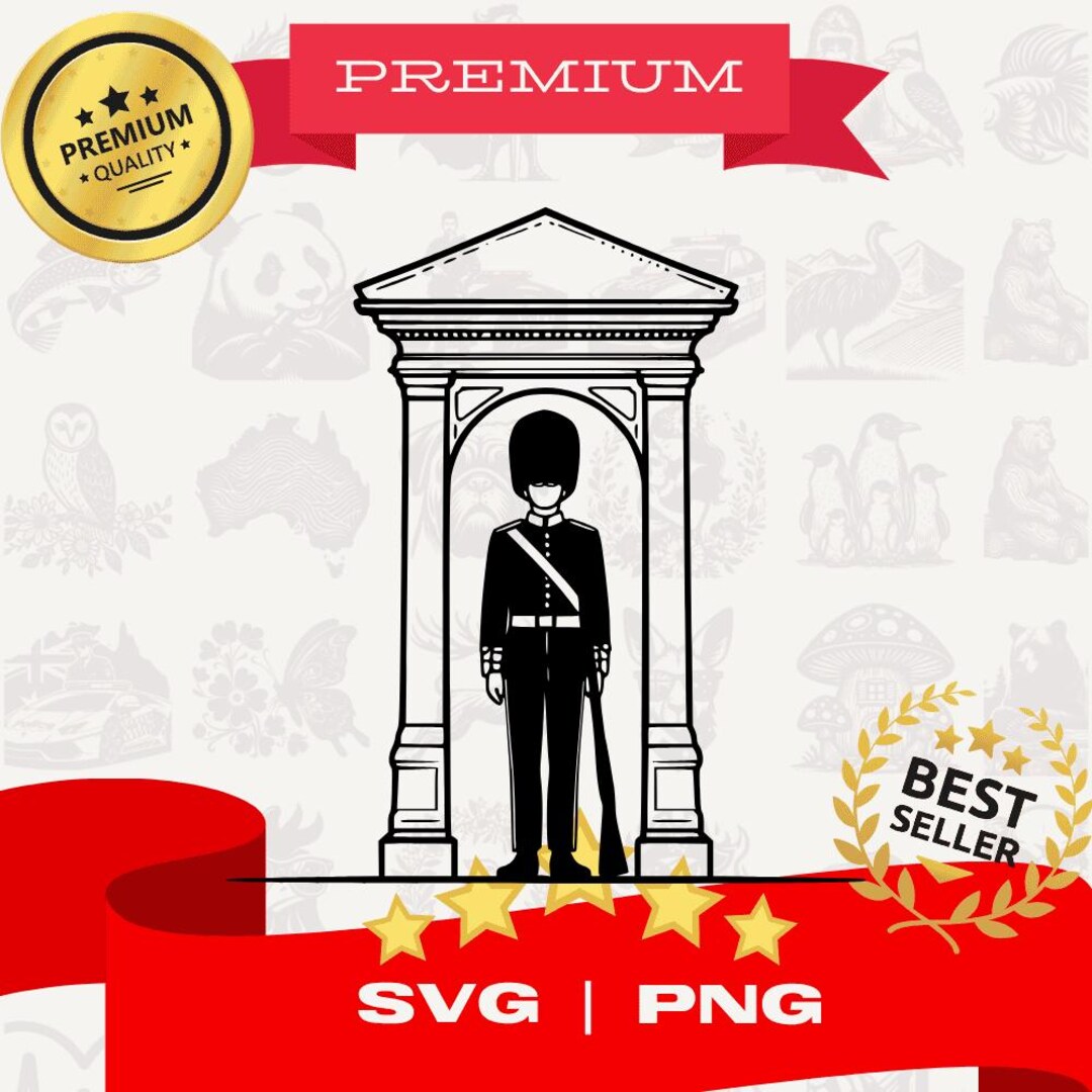 King’s Guard Sentry Box SVG - British Royal Guard Hut Silhouette ...