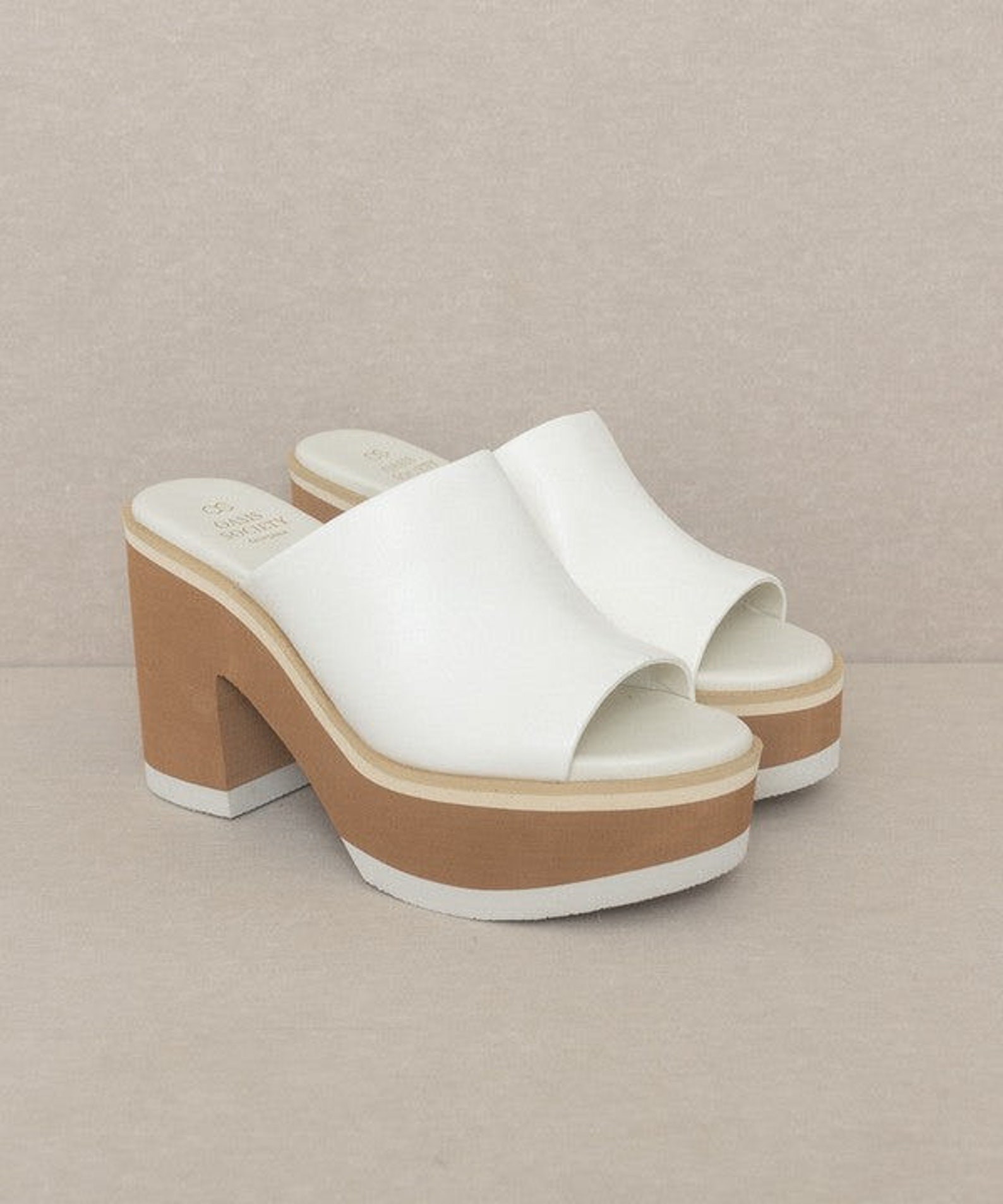 Maren Layered Chunky Heeled Platform Slides Sandals - Etsy