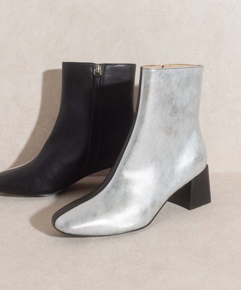 Georgia Dual Chroma Boots Dual Color Ankle Boots Metallic - Etsy
