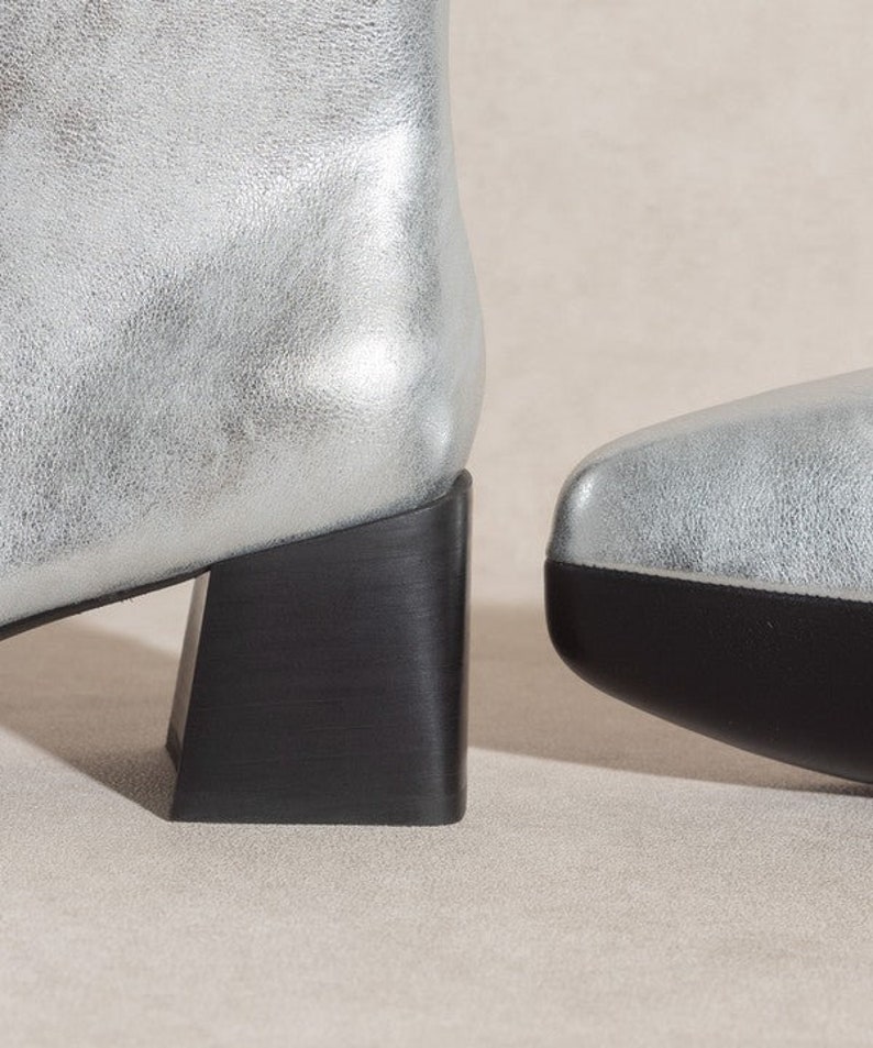 Georgia Dual Chroma Boots Dual Color Ankle Boots Metallic - Etsy