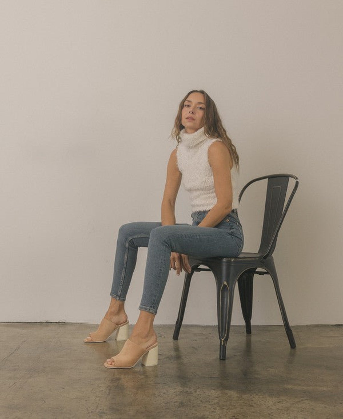 Kathleen Block Heel Mule Sandal Slides - Etsy