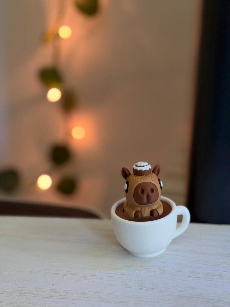 Capybara Hot Cocoa Fidget Clicker Toy | 3D Printed Desk Accessory (PLA ...