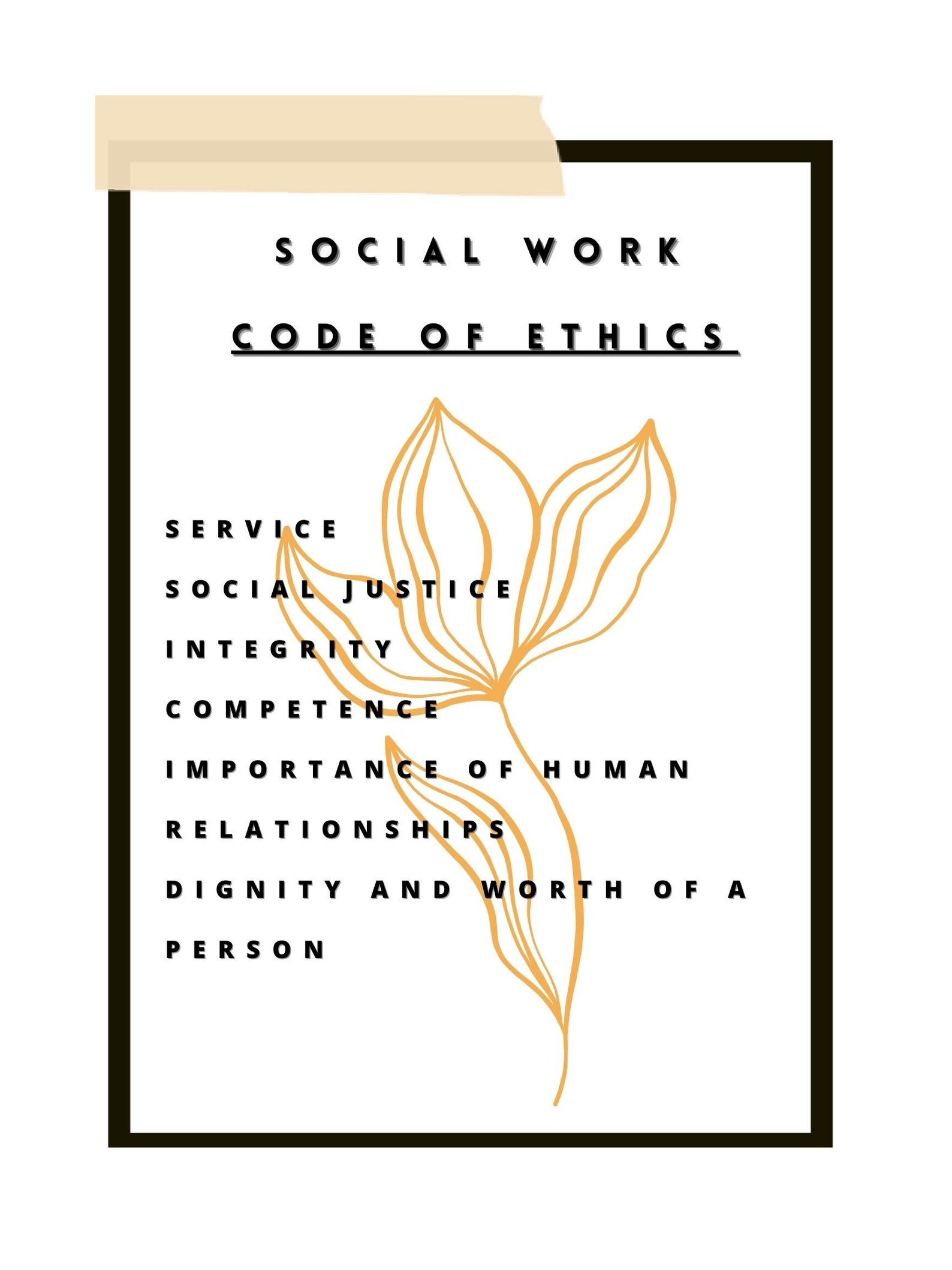 Social Work Code of Ethics Poster | Etsy