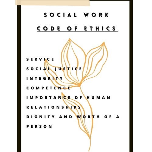 Social Worker Code of Ethics Print Medical Social Worker - Etsy