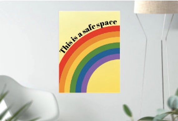 This is a Safe Space Poster | Etsy