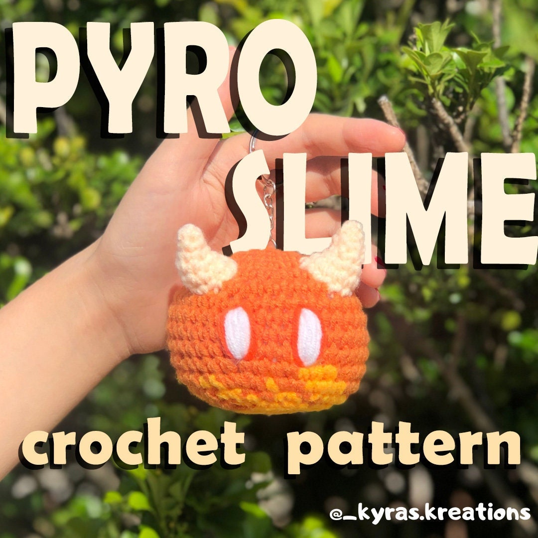 PDF CROCHET PATTERN | Pyro Slime Amigurumi Keychain - Etsy
