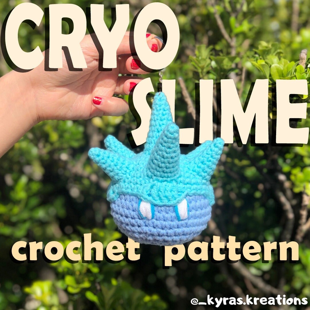 PDF CROCHET PATTERN | Cryo Slime Amigurumi Keychain - Etsy