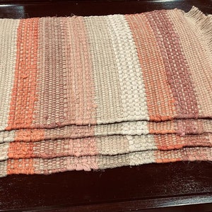 Table Woven Placemats Rectangle Placemat Set of 4 6 Cotton Chindi ...