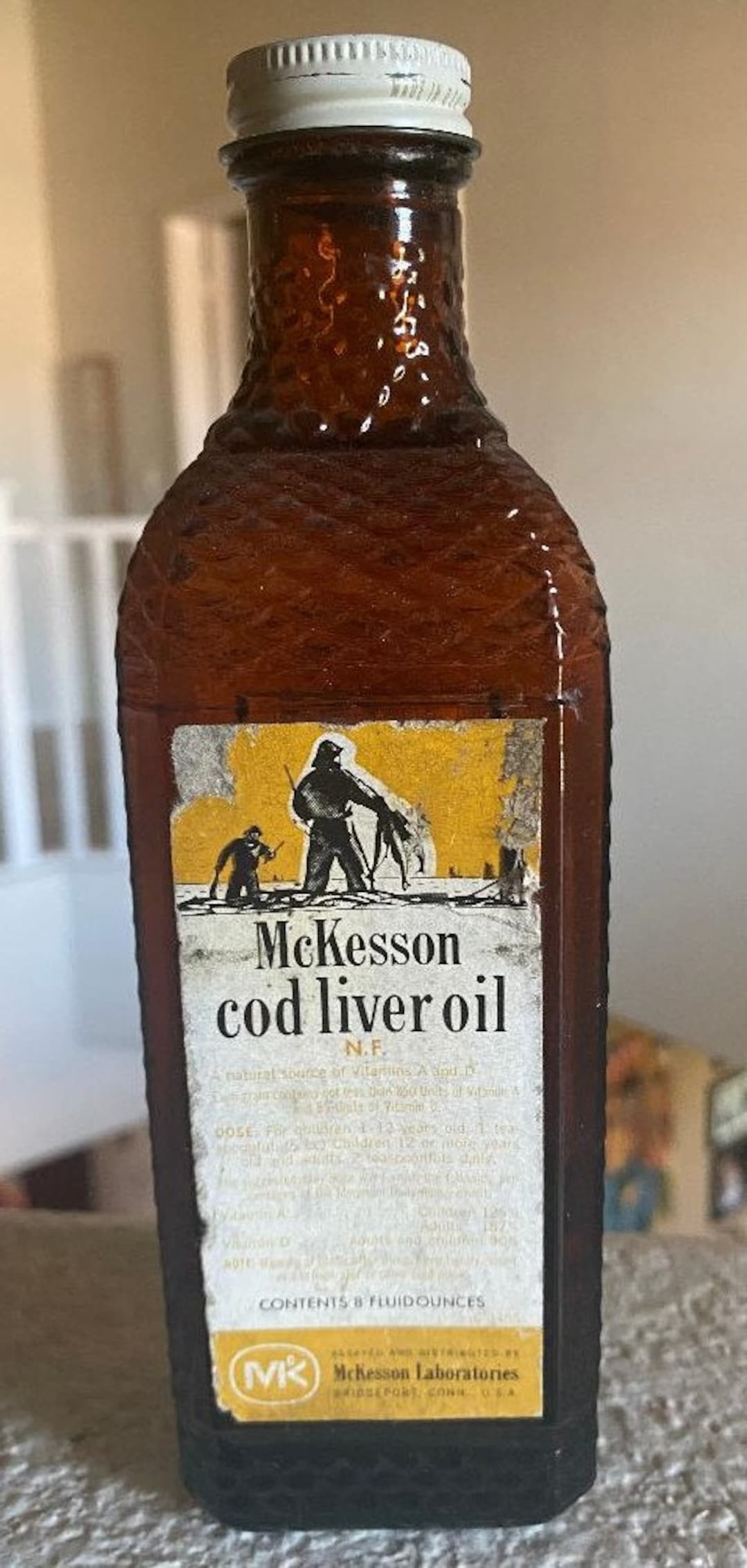Mckesson & Robbins Drug Company Cod Liver Oil Vintage Bottle - Etsy