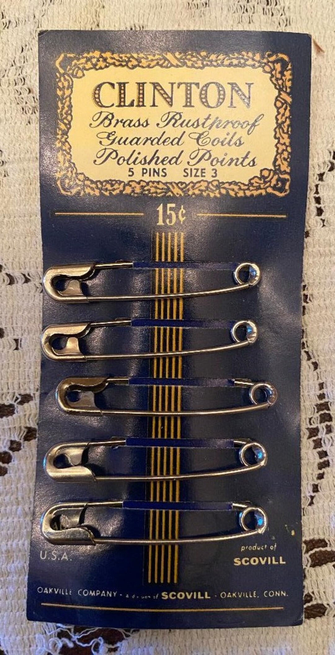 Vintage Safety Pin Display From the 1950's - Etsy