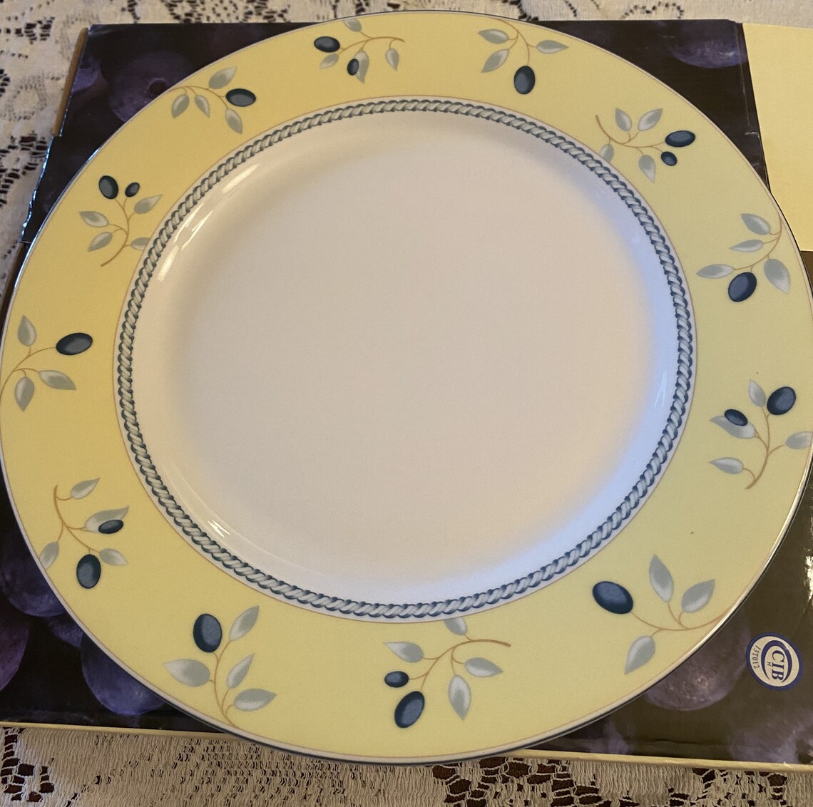 Blueberry Dishes by Royal Doulton, Plate, Bowl, Salad Plate. Yellow ...
