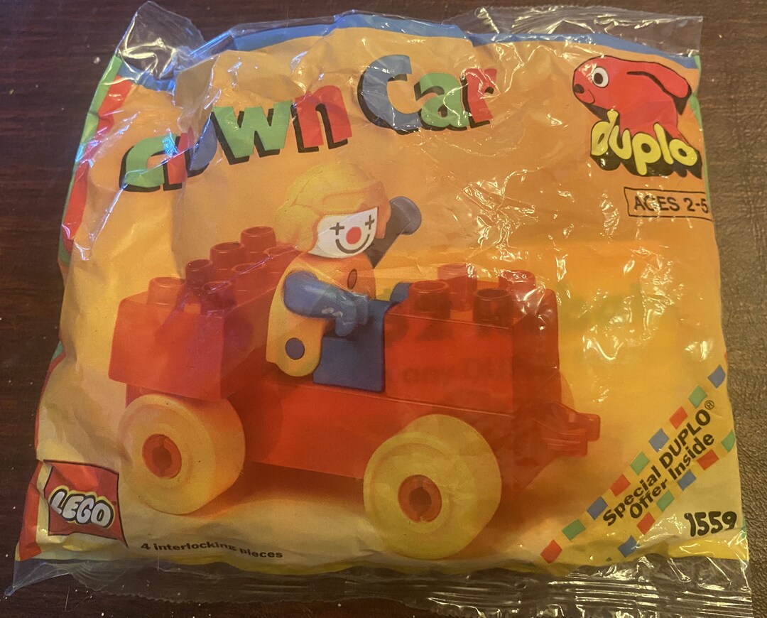 LEGO Duplo Clown Car Building Set 1559 New Sealed Vintage 1990 First ...