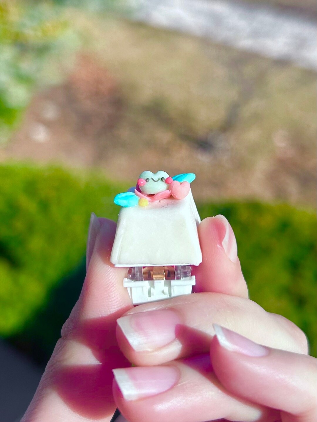 Cute Handmade Flower Frog Keycap escape Key Cherry Profile - Etsy
