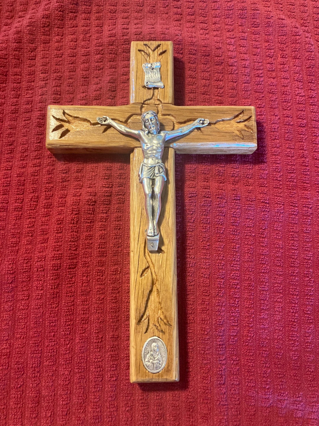 Personalized Crucifix-little Flower/lily Design - Etsy