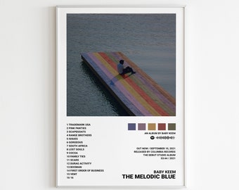 Melodic blue album cover poster - Etsy Österreich