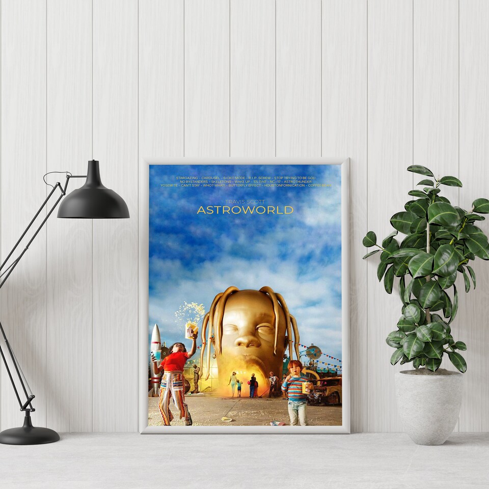 Travis Scott "Astroworld" Album Poster Designed & Sold By Artisan Fringed