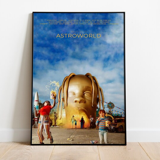Travis Scott "Astroworld" Album Poster Designed & Sold By Artisan Fringed
