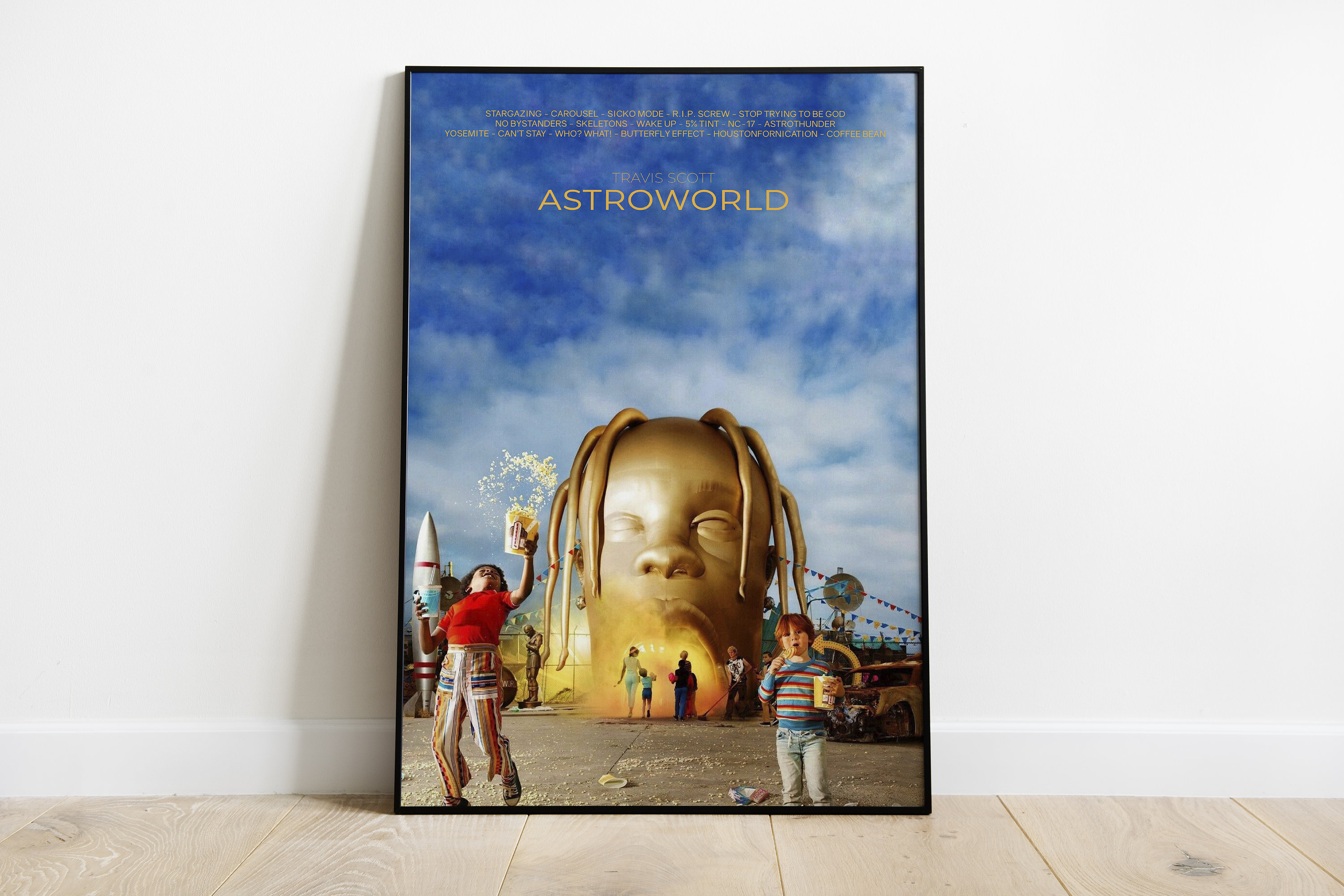 Travis Scott "Astroworld" Album Poster Designed & Sold By Artisan Fringed