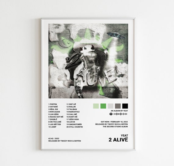 Yeat Posters / 2 Alive Poster Album Cover Poster Poster - Etsy Canada