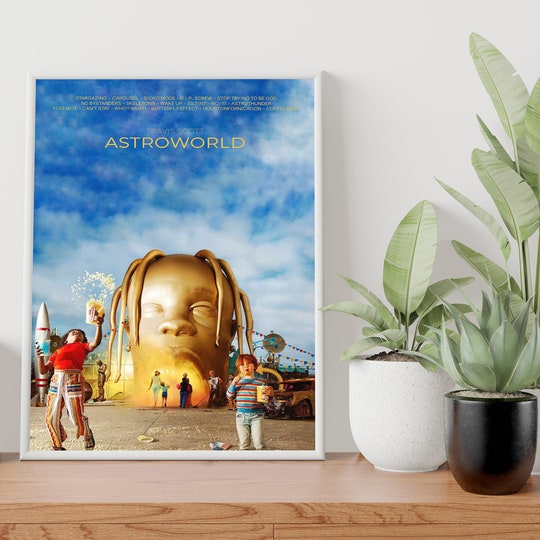 Travis Scott "Astroworld" Album Poster Designed & Sold By Artisan Fringed