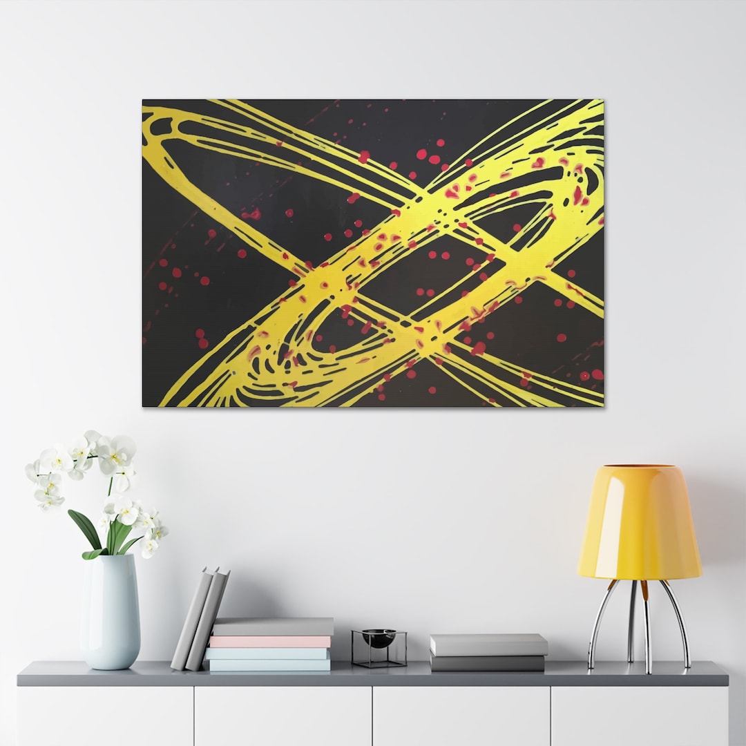 Pendulum Art! Abstract Painting Canvas Print - Wall Decor, Black ...