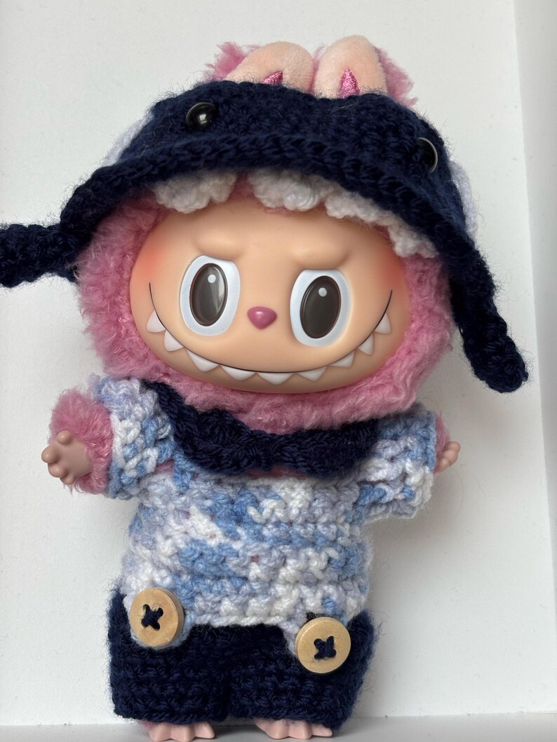 Labubu Shark Outfit, Crochet Pattern FR - Etsy Australia