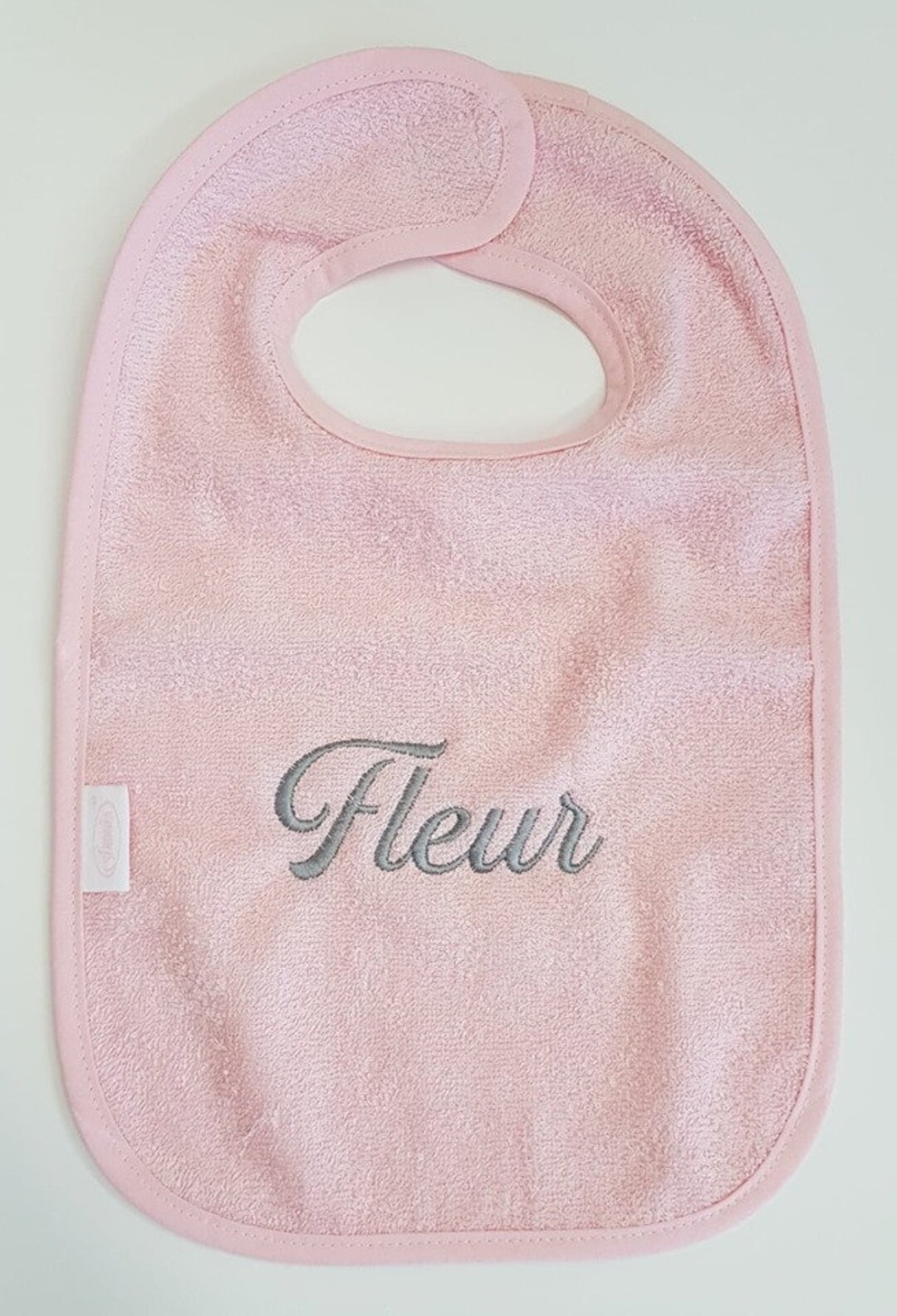 Pink Bib With Name Embroidered - Etsy