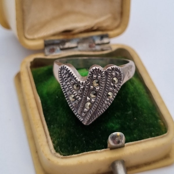 Silver Art Deco Ring - Etsy