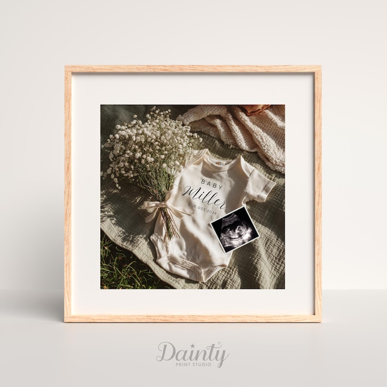 Boho Baby Announcement: Gender Neutral Social Media Reveal (editable ...
