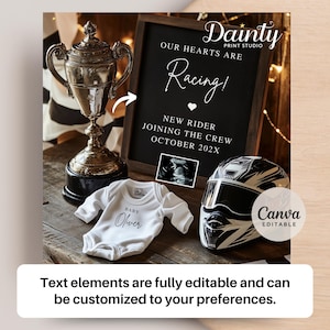 Dirt Bike Pregnancy Announcement, Motorbike Gender Reveal, Digital ...