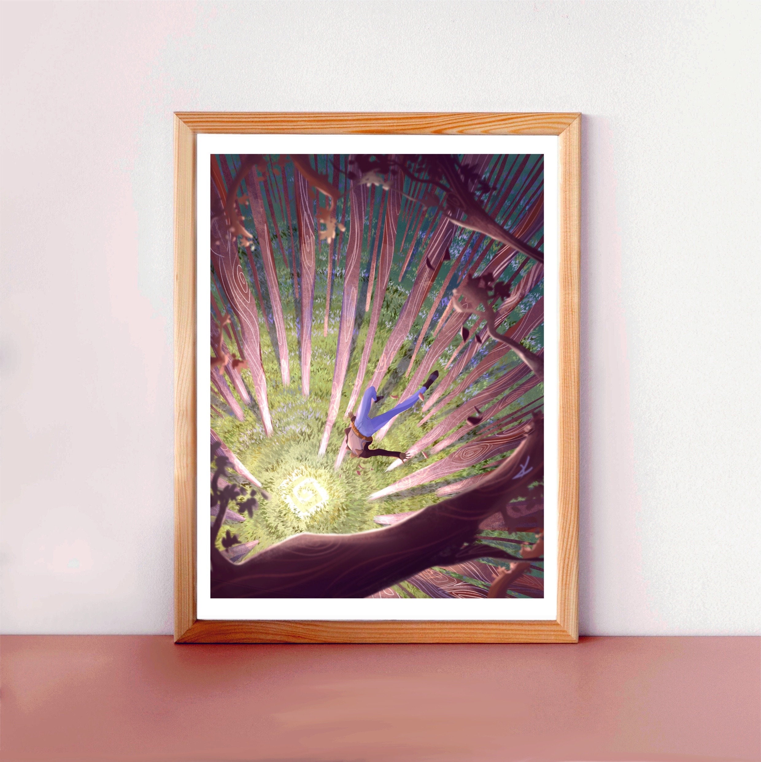 Illustration Forest Jump Moebius Inspiration Man Trees Fantasy Magic ...