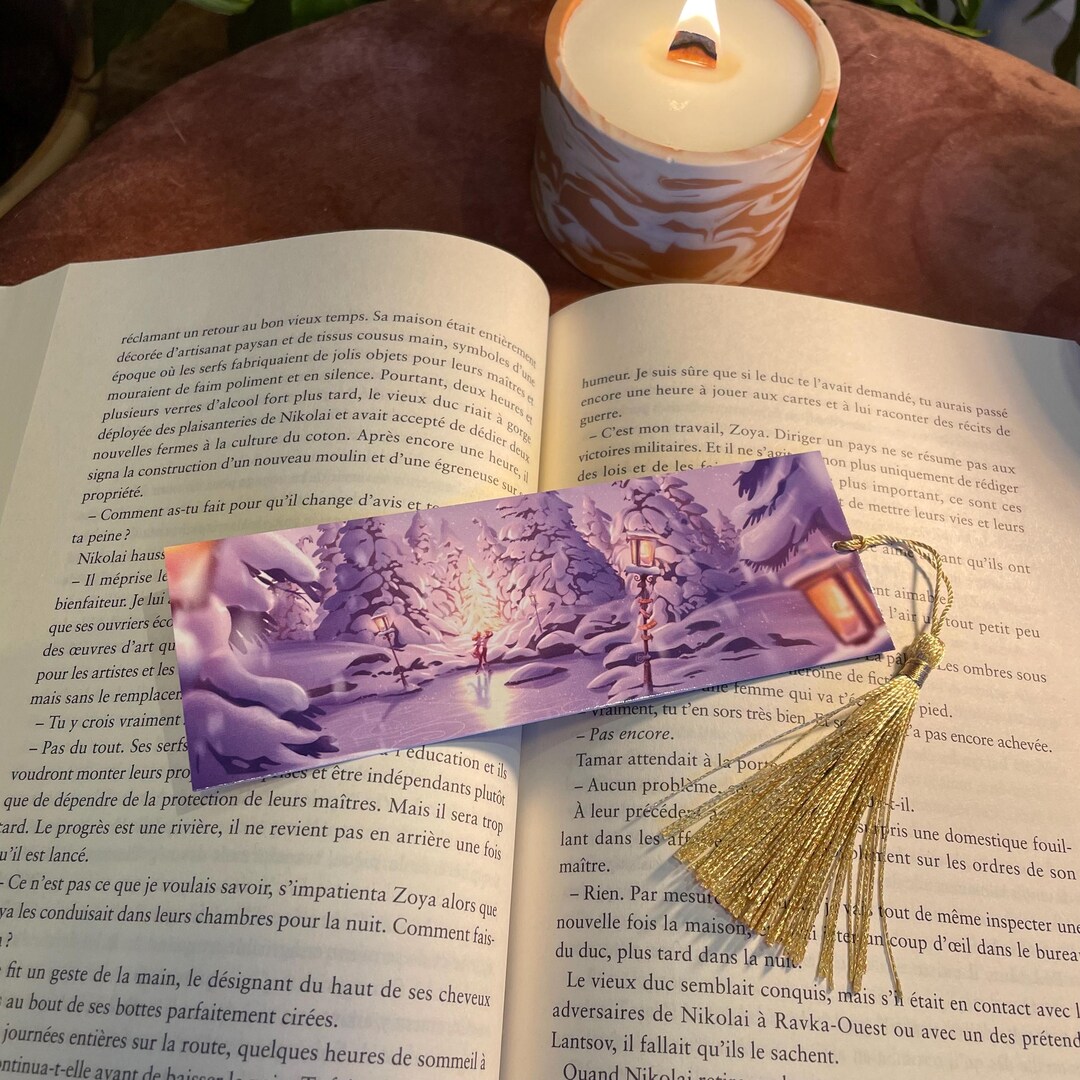 Small Bookmark Recto Verso Illustration Ice Rink Christmas Cute Art ...