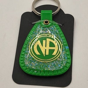 NA Narcotics Anonymous Green 60 Days GLITTER Keytag Key Tag - Etsy