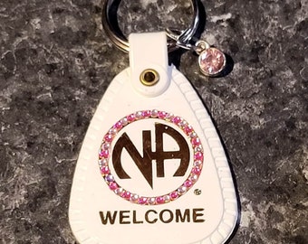 Narcotics Anonymous Key Tag, Personalized Brass NA Birthday Key Chain ...