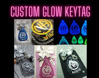 Personalized Brass AA Anniversary Key Tag, Custom Keychain for ...